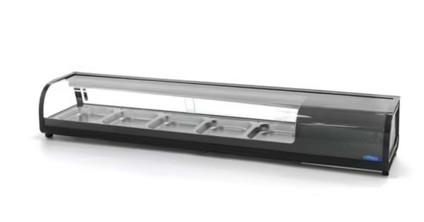 Maxima Sushi - tapas hűtővitrin, pultra helyezhető, 8xGN1/3